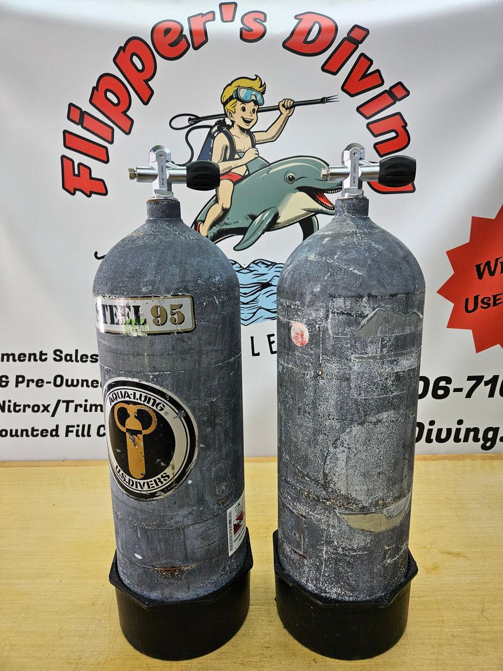 PST LP95 Steel Scuba Cylinders – Flipper's Diving LLC