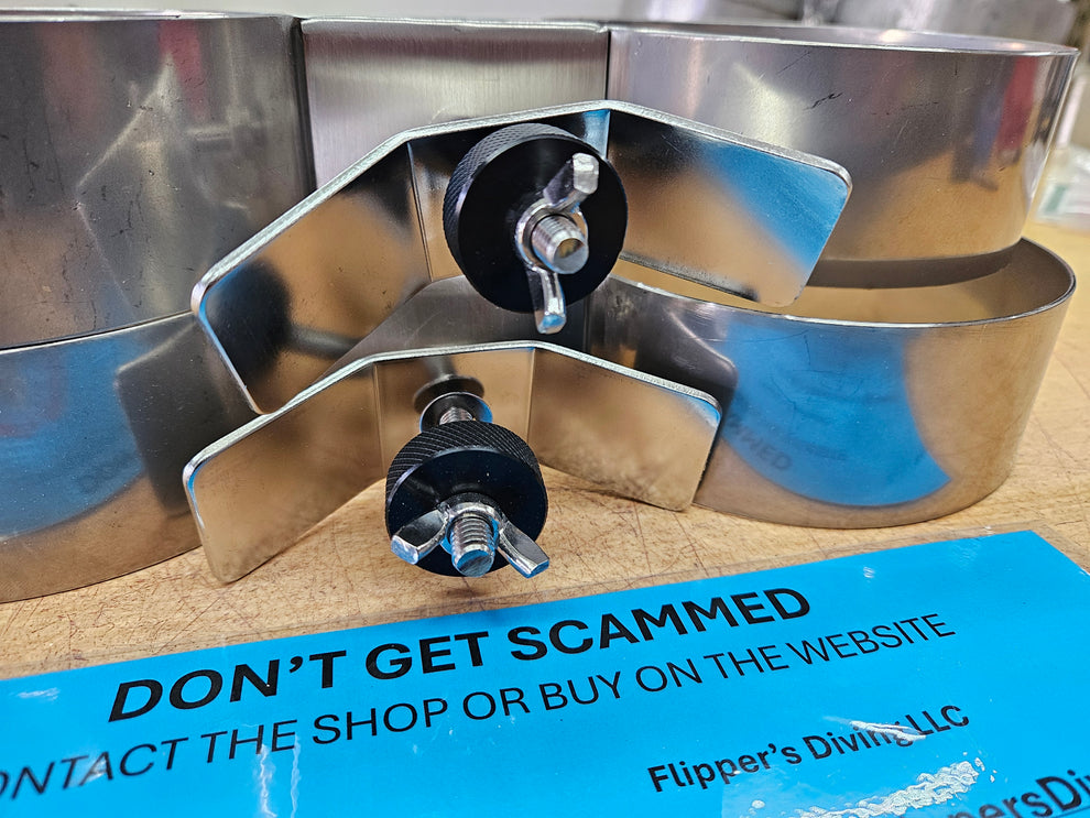 5.5" x 2" Stainless Steel Bands – Flipper's Diving LLC